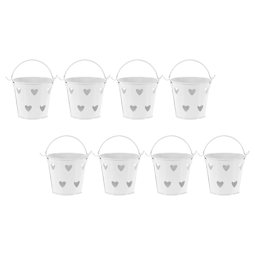 Masteelf 8pcs Small Iron Bucket Decorative Candy Pot Multi-use Bucket ...