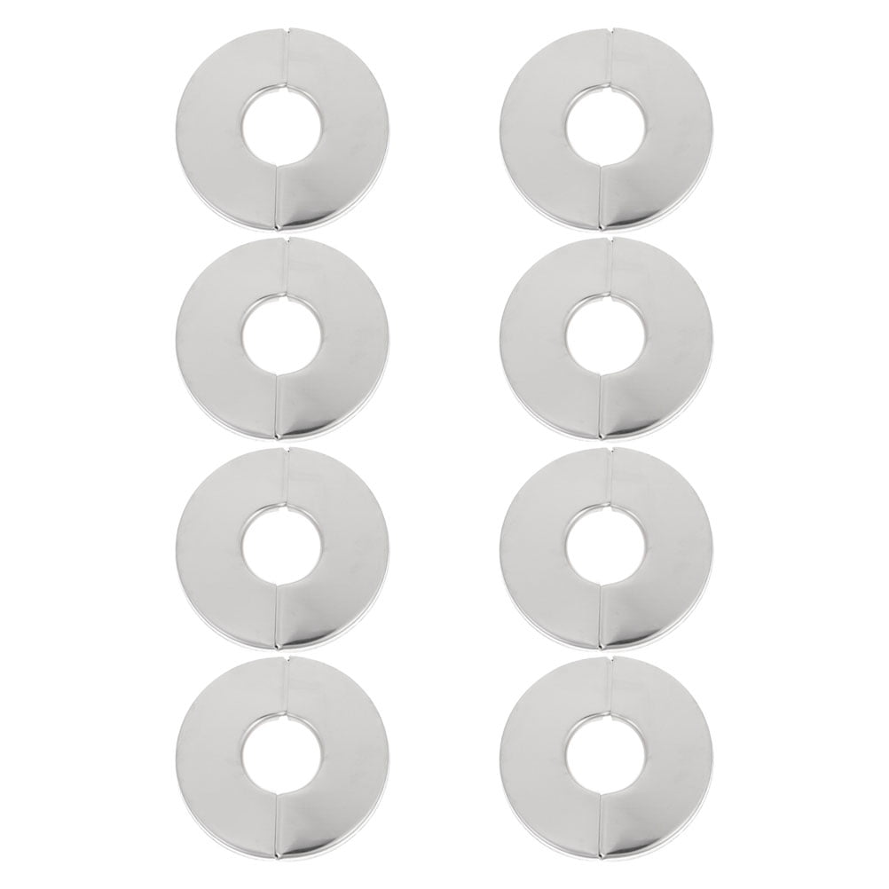 Masteelf 8pcs Wall Split Flange Pipe Covers Round Stainless Steel Plate ...