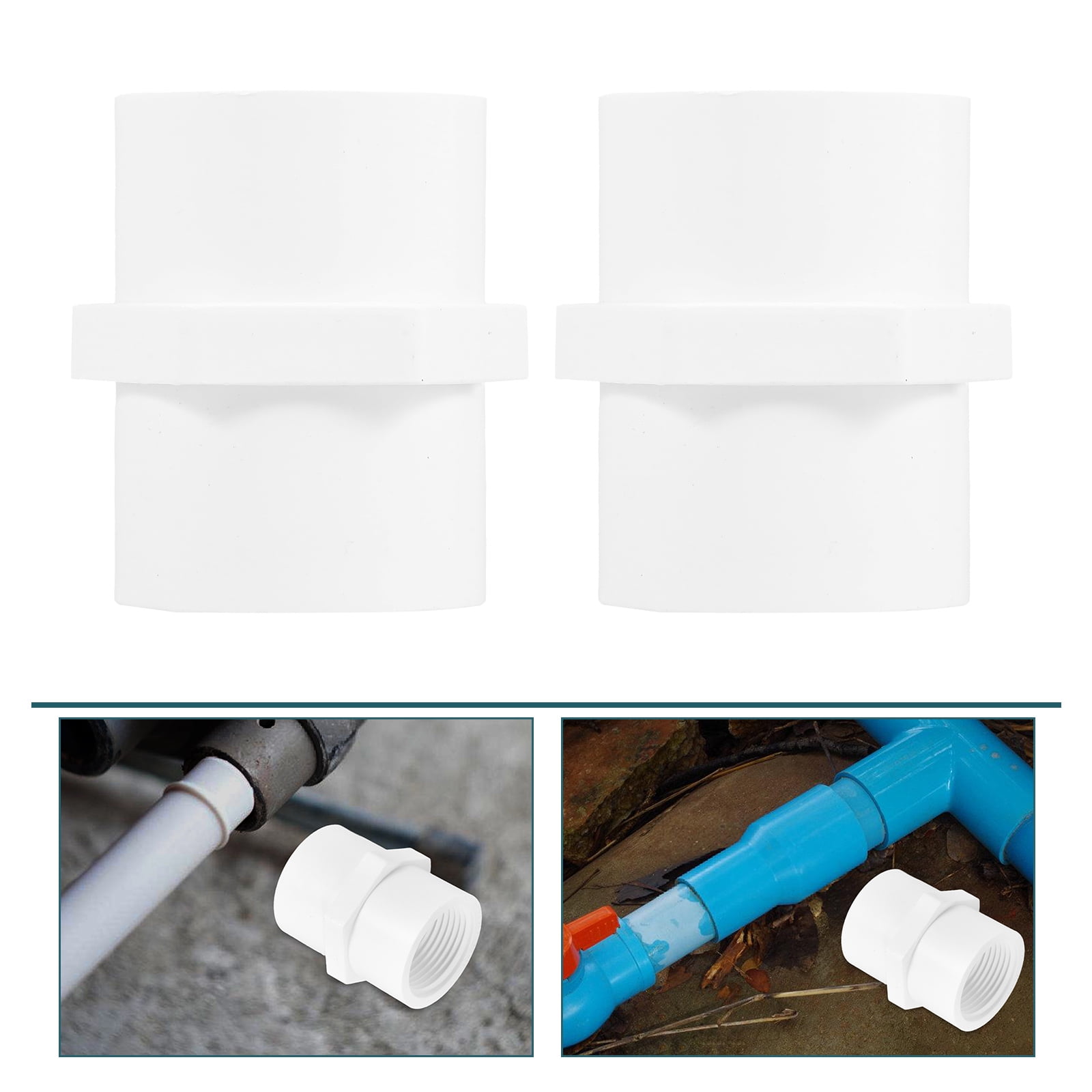 Masteelf 8pcs Water Pipe Joint Converter Pvc Pipe Adapter Connector Pvc ...