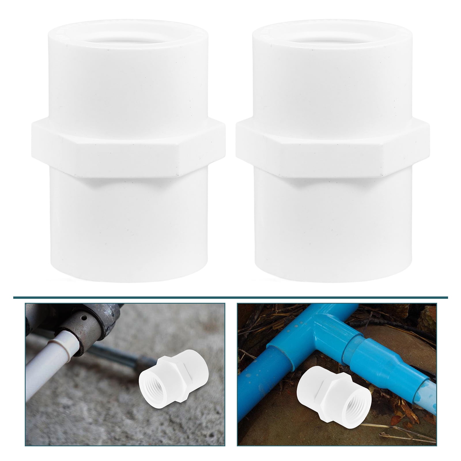 Masteelf 8pcs Water Pipe Joint Converter Pvc Pipe Adapter Connector Pvc ...