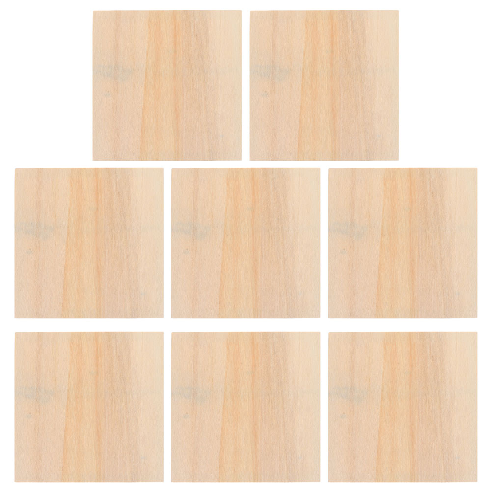 Masteelf 8pcs Wooden Panels Canvas Unfinished Craft Wood Boards Panels ...