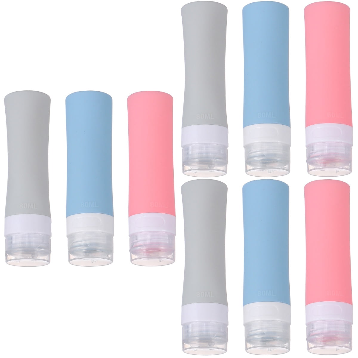 Masteelf 9 Pcs Empty Refillable Bottles 80ml Shampoo Conditioner ...
