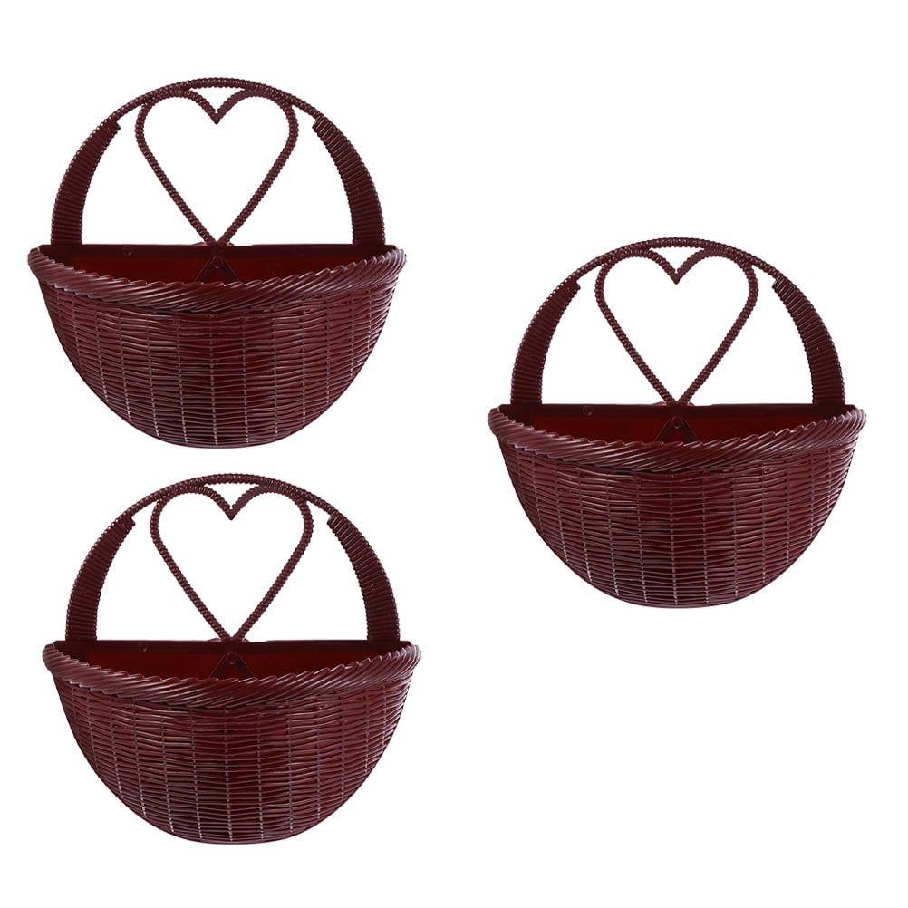 Masteelf 9 Pcs Plastic Simulated Rattan Flower Pots Hanging Baskets ...