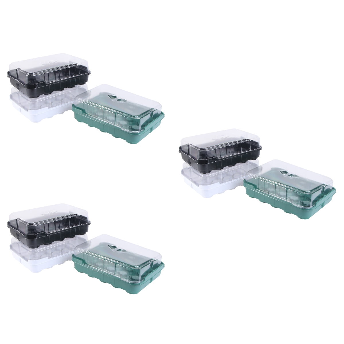 Masteelf 9 Sets 20 Holes Plant Germination Boxes Planting Tray (Green ...
