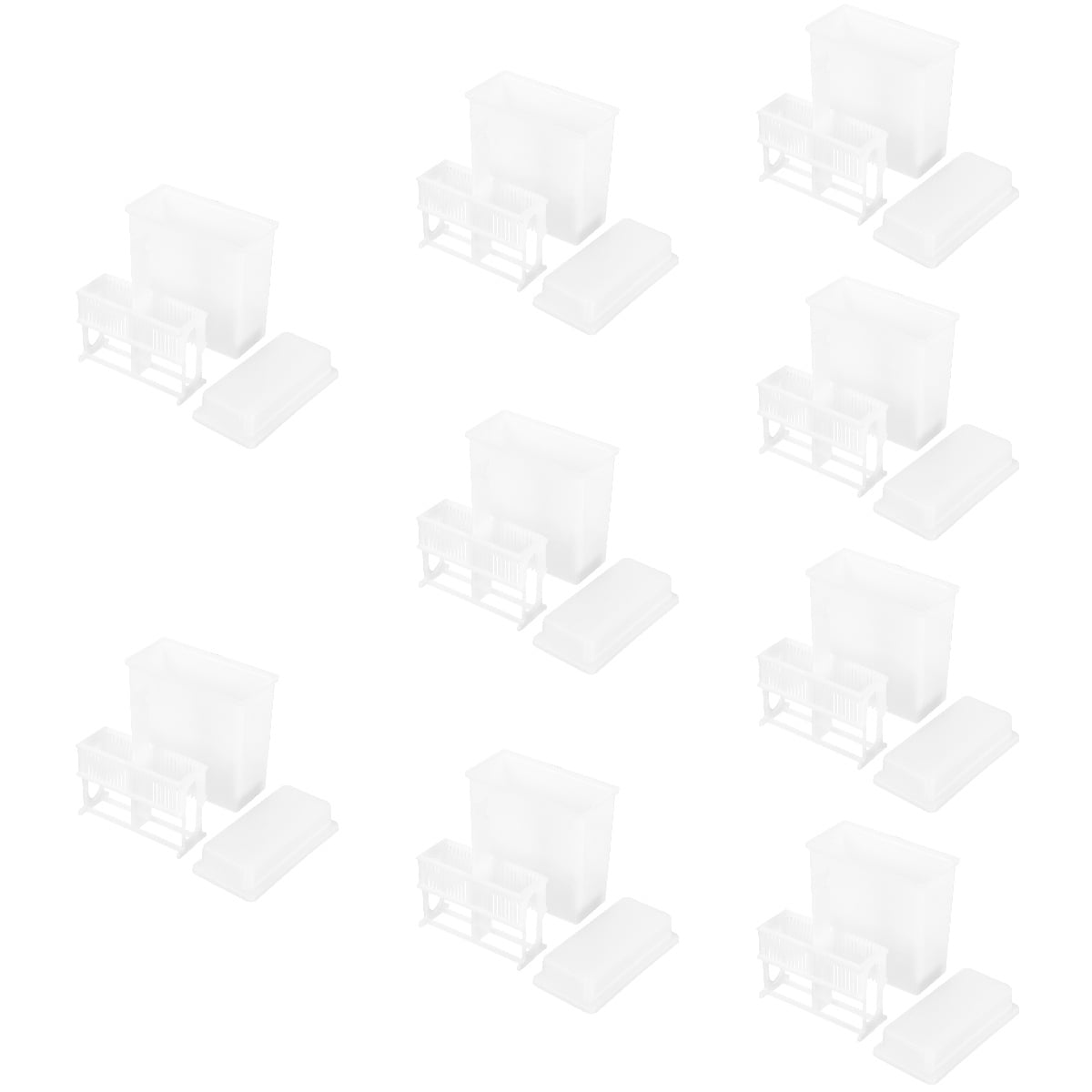 Masteelf 9 Sets Laboratory Microscope Slides Staining Rack Plastic ...