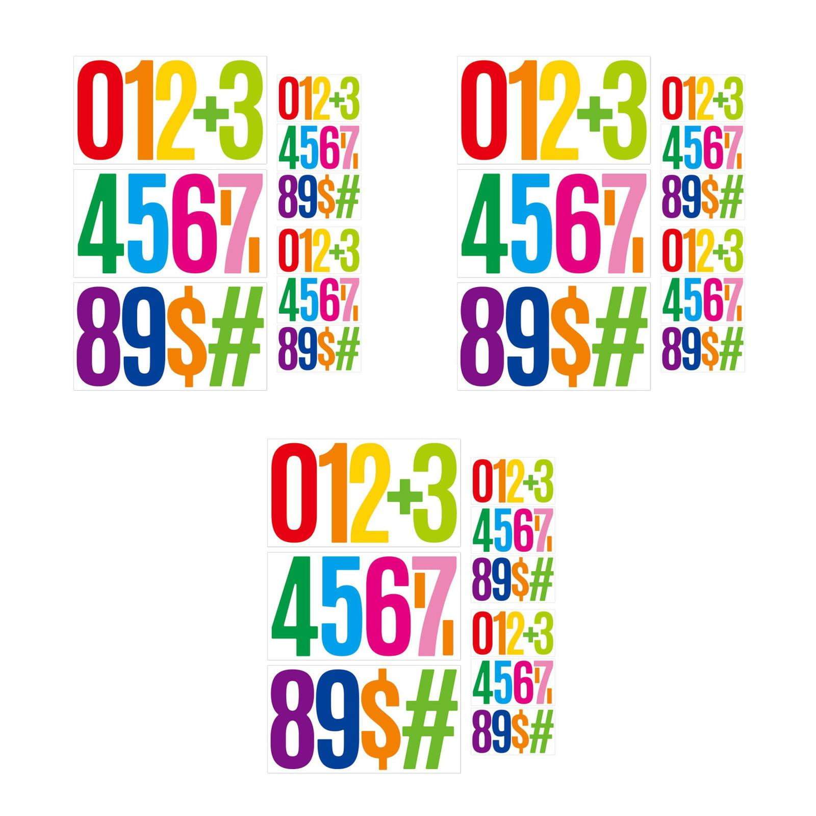 Masteelf 9 Sets Mailbox Numbers Stickers Colorful Self Adhesive Address ...