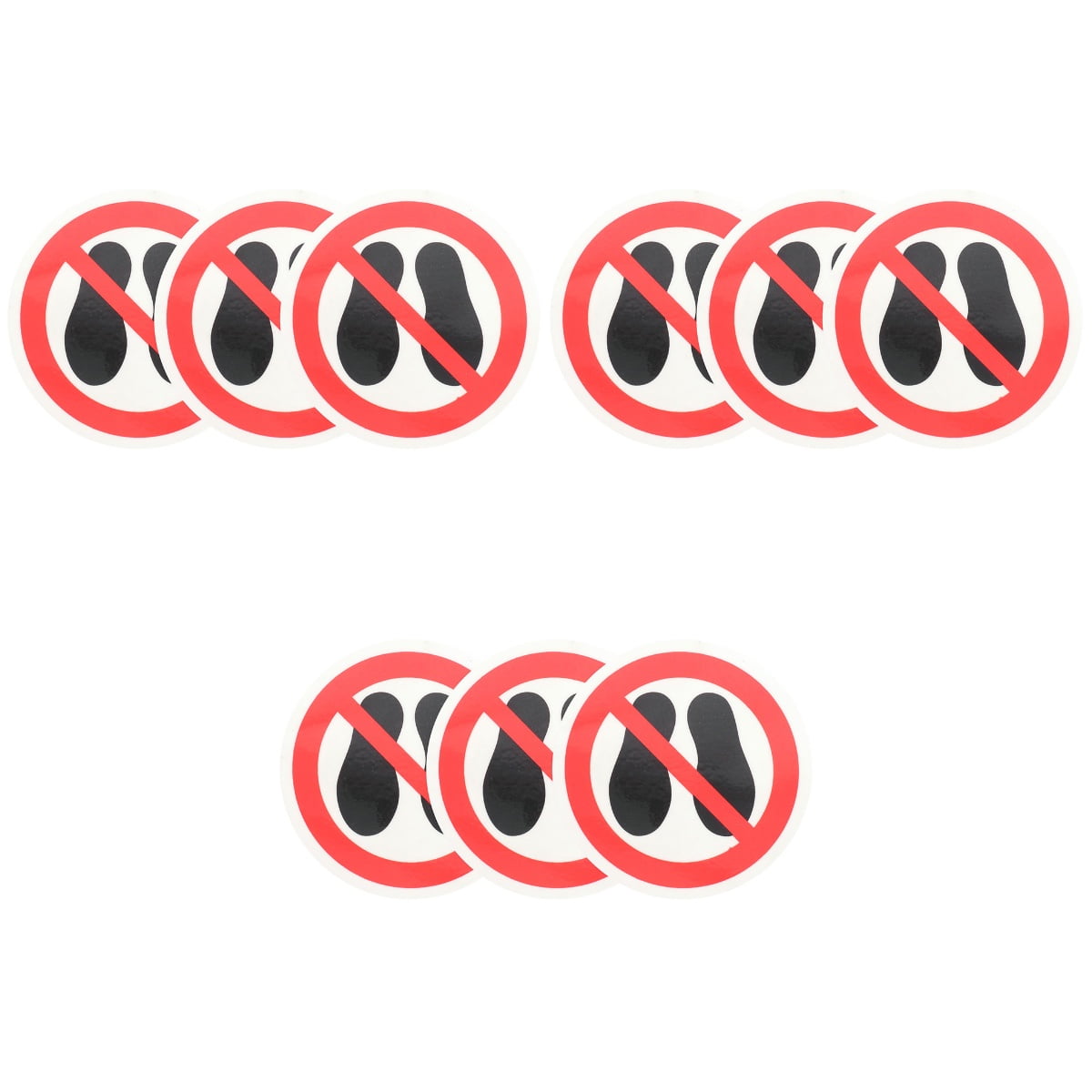 Masteelf 9 pcs No Stepping On Adhesive Safety Warning Signs Stickers ...