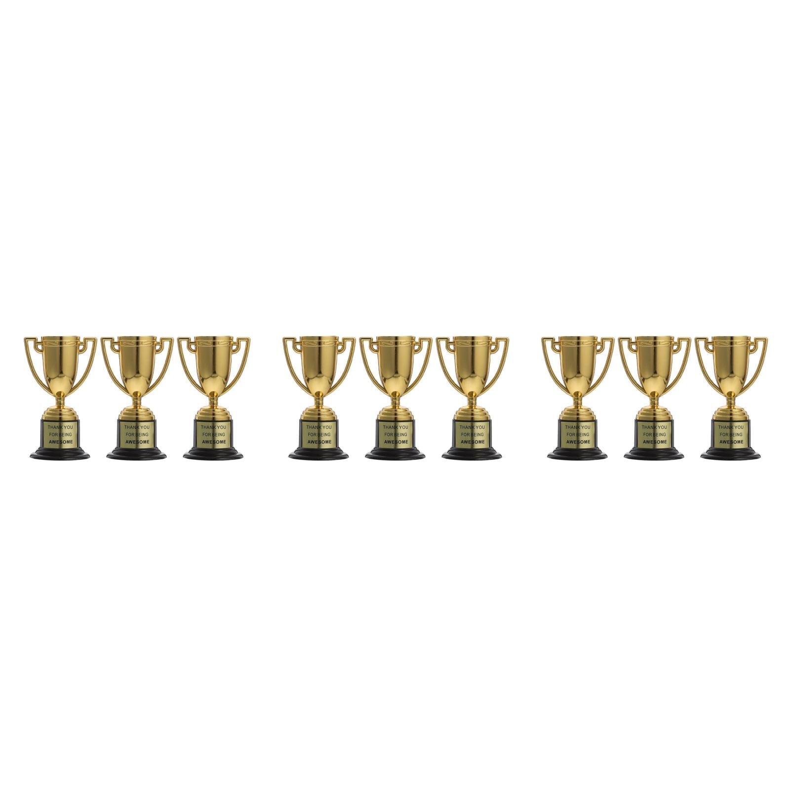 Masteelf 9 pcs Plastic Golden Trophy Cup for Kids Achievement Prize ...