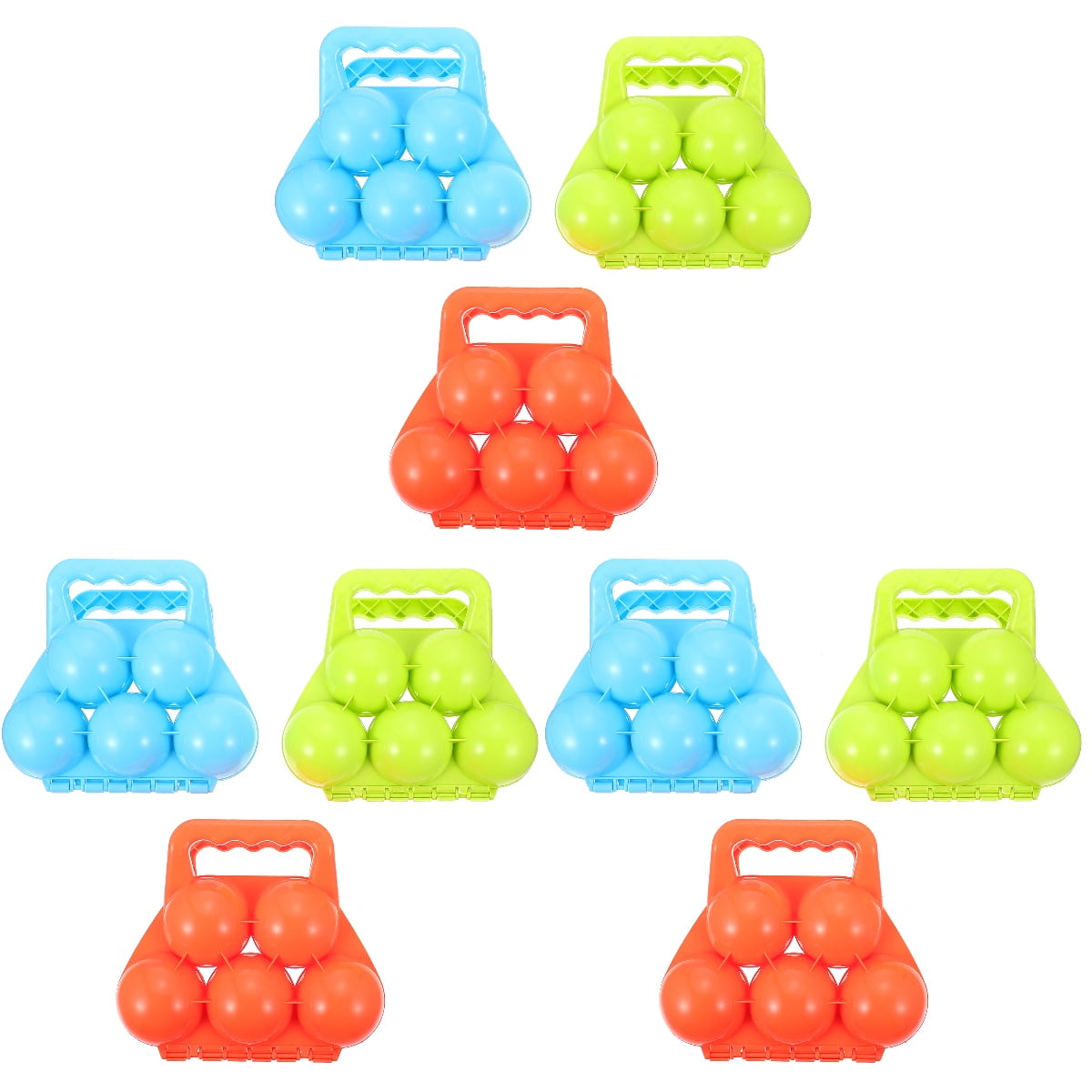 Masteelf 9 pcs Plastic Snow Toys Sanowball Makers Winter Snowball Molds ...