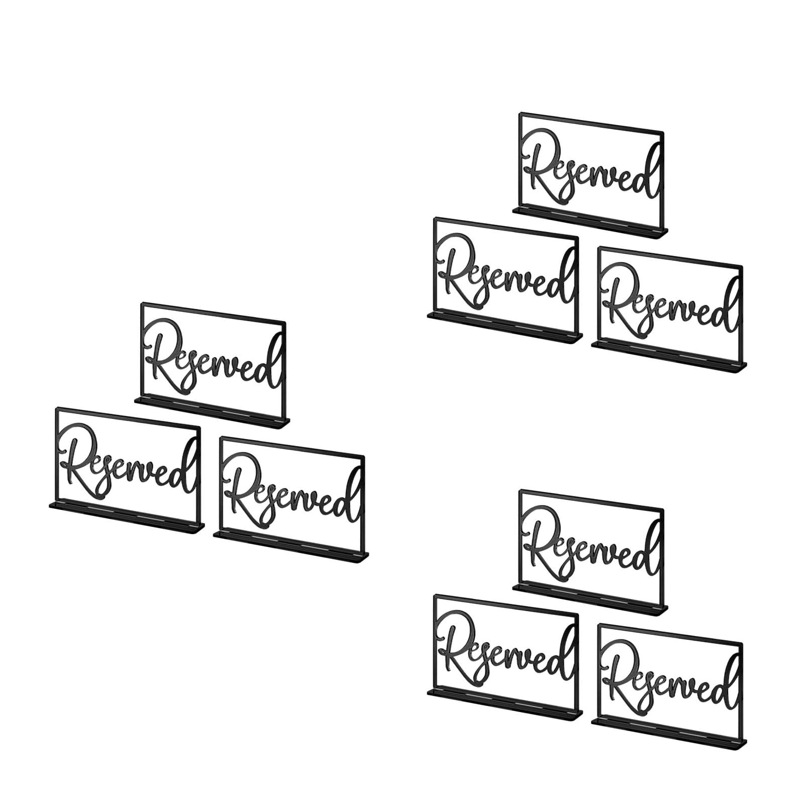 Masteelf 9 pcs Wedding Reserved Seating Signs Acrylic Reserved Table ...