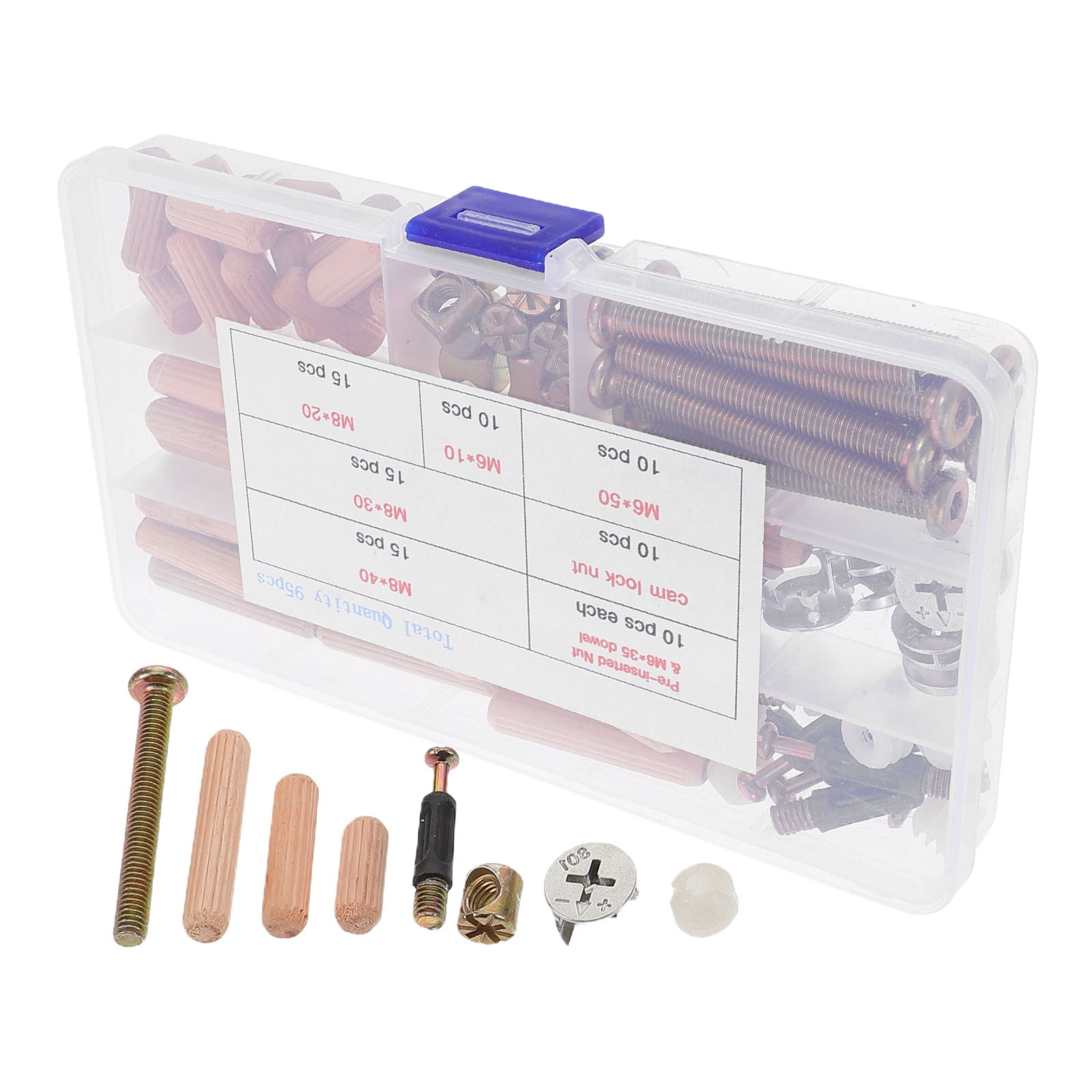 Masteelf Bunk Bed Hardware Replacement Kit with 95 Pieces Including ...
