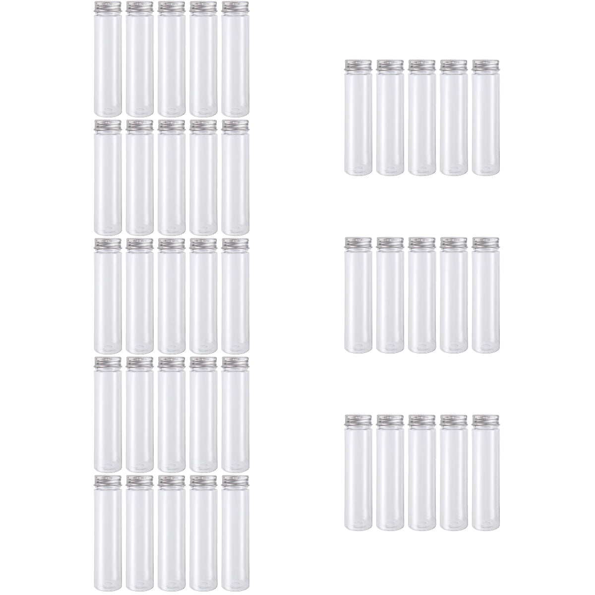 Masteelf 96 pcs Clear Test Tubes with Caps for Salt Container Classroom ...