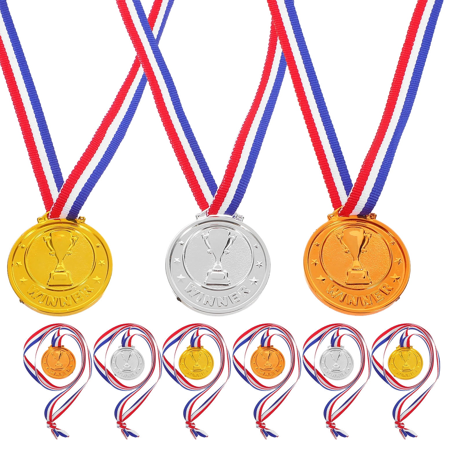 Masteelf 9pcs Kids Plastic Medals Award Medals Sports Party Decoration ...