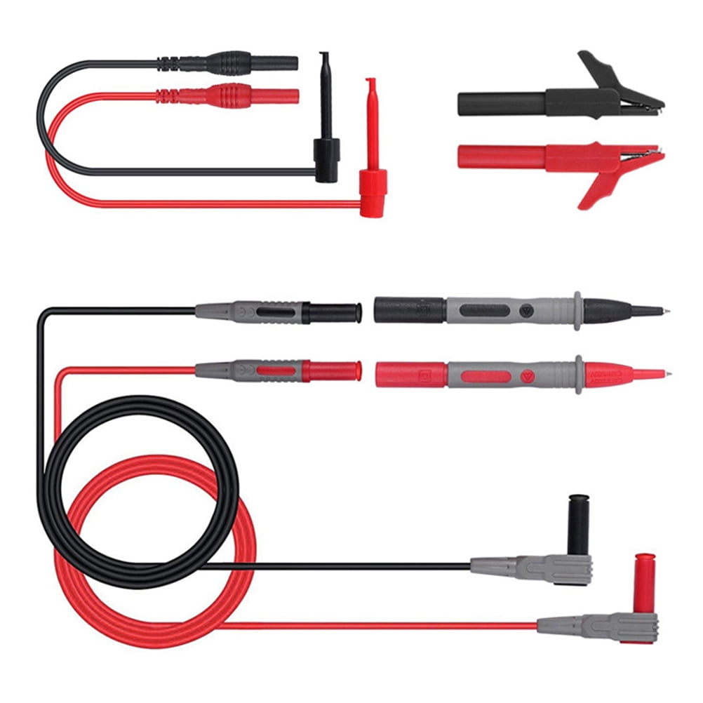 Masteelf ABS Multimeter Test Lead Kit with Alligator Clips and ...