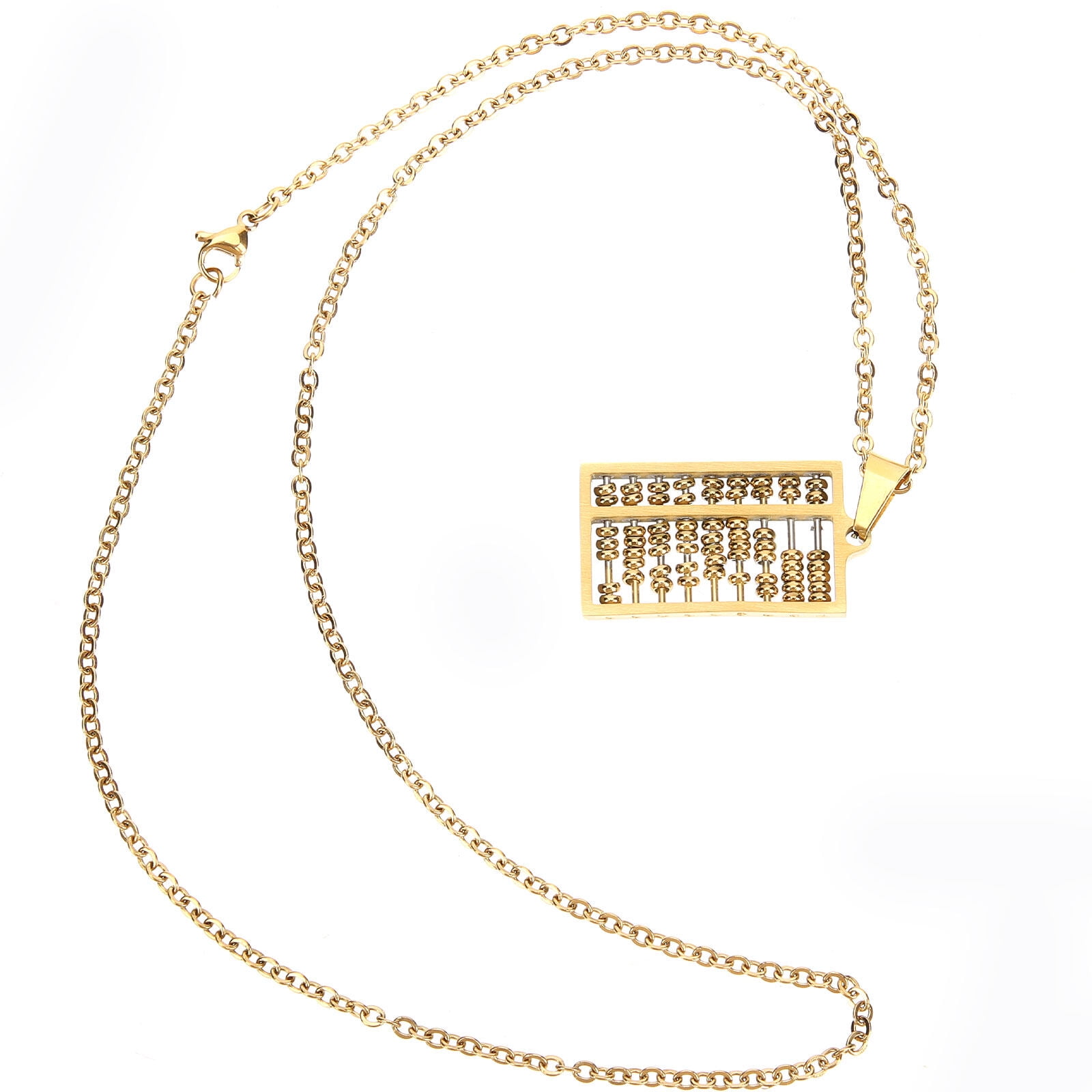 Masteelf Abacus Charm Necklace Pendant Necklace Creative Neck Chain ...