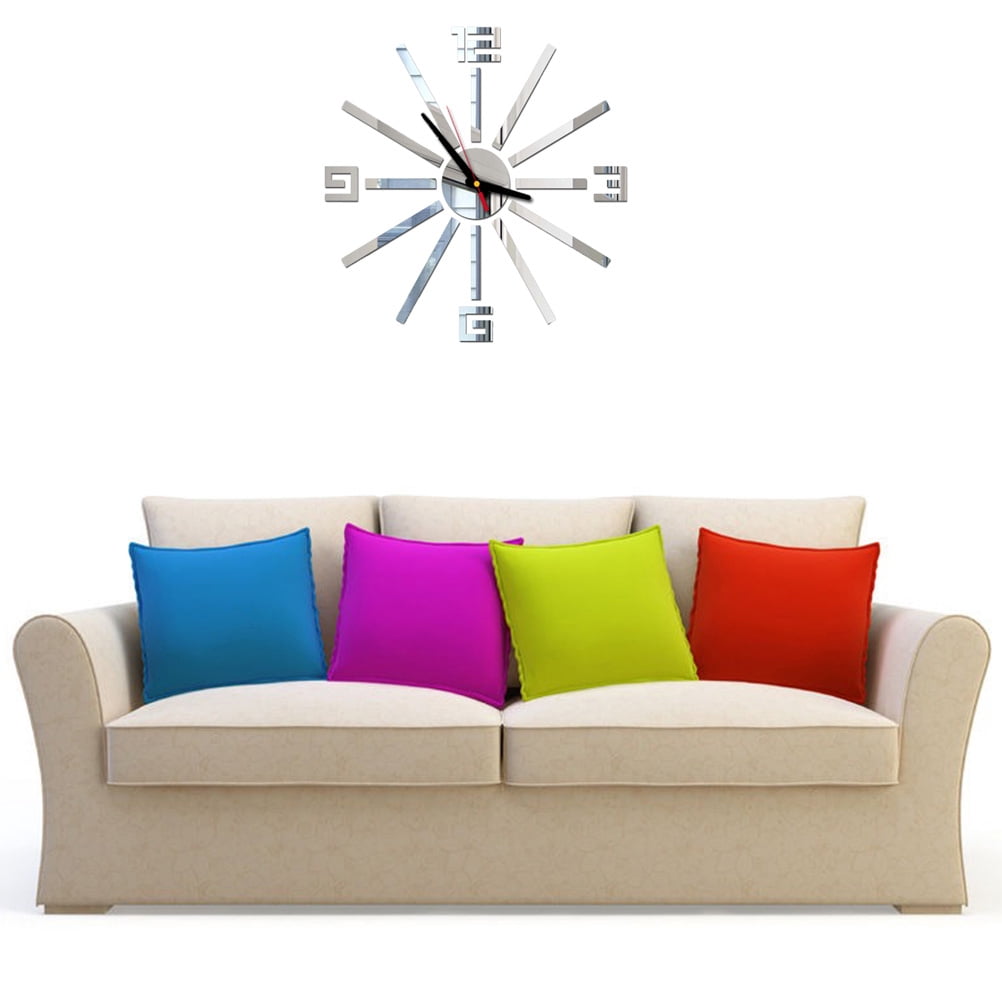 Masteelf European Style Clock Decorative Clock 14.00X2.00X0.10CM Silver ...