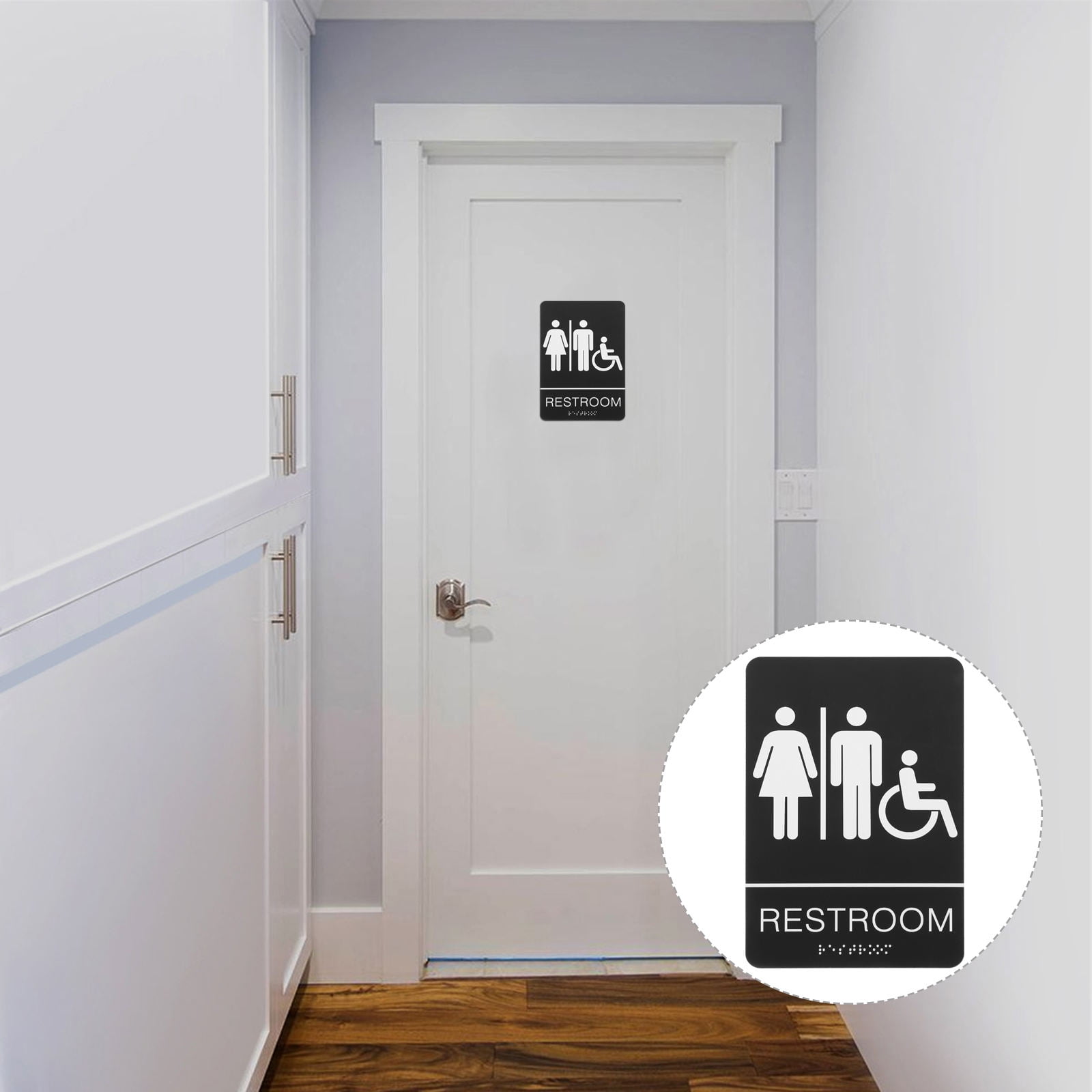 Masteelf Ada Restrooms Restroom Sign Man 15.00X10.00X0.30CM - Walmart.com
