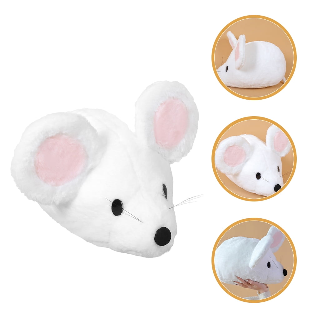 Masteelf Adorable Big-Eared Mouse Plush Toy Realistic Hamster Toy ...