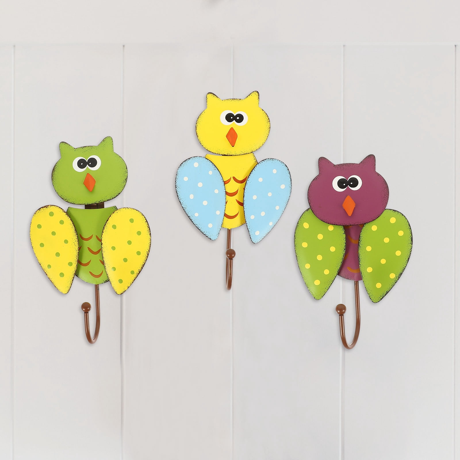 Masteelf Adorable Owl Shaped Wall Hooks for Home Decor and Storage Made ...