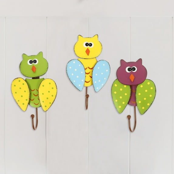 Masteelf Adorable Owl Shaped Wall Hooks for Home Decor and Storage Made ...