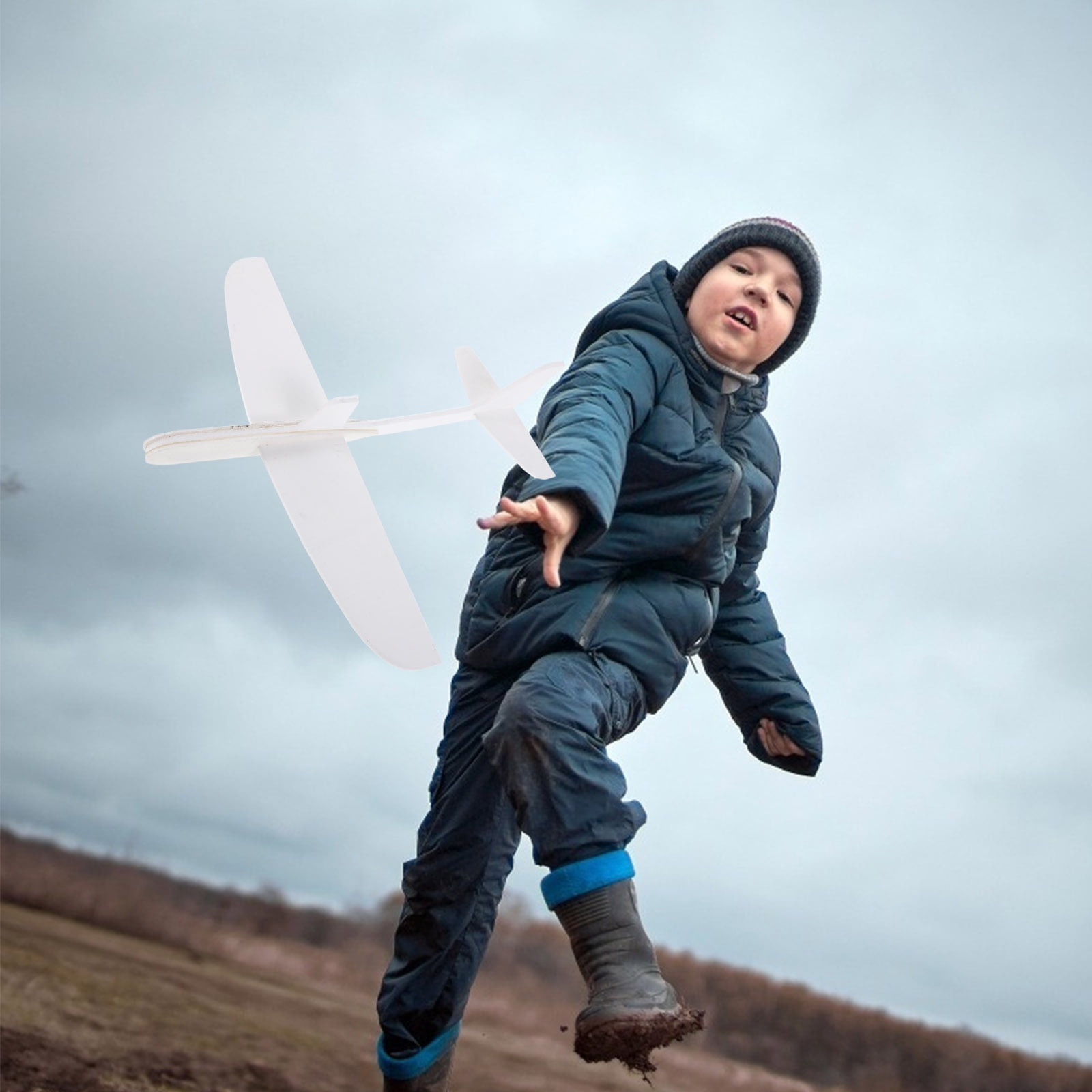 Masteelf Airplane Flying Toys White Blank Foam Airplane Diy Paintable ...