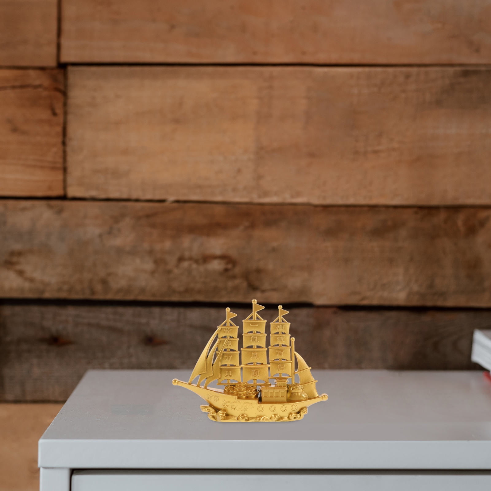 Masteelf Alloy Boat Model Small Boat Statues Simulation Boat Figurine ...