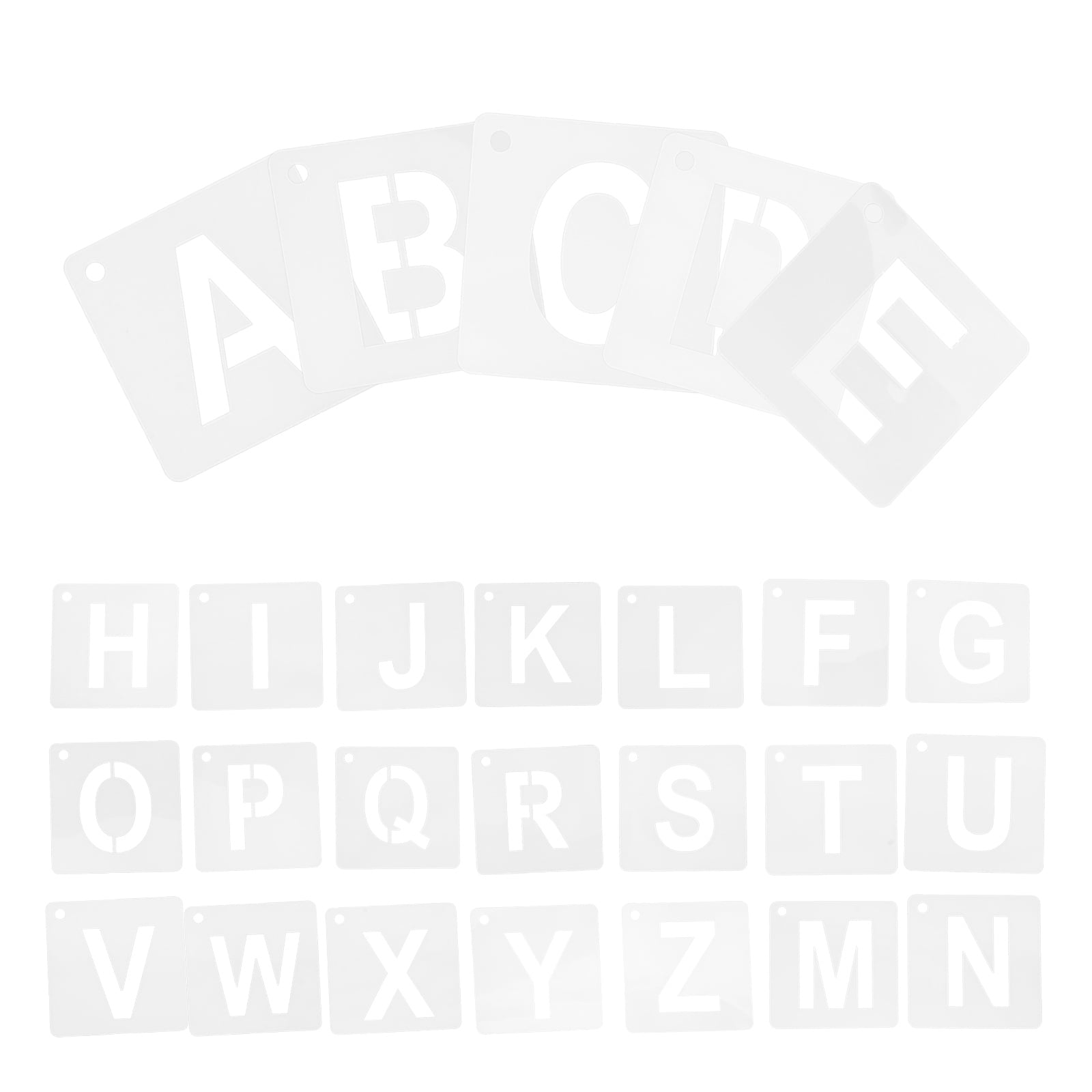 Masteelf Alphabet Stencils for Crafts Reusable Letter Template Child ...