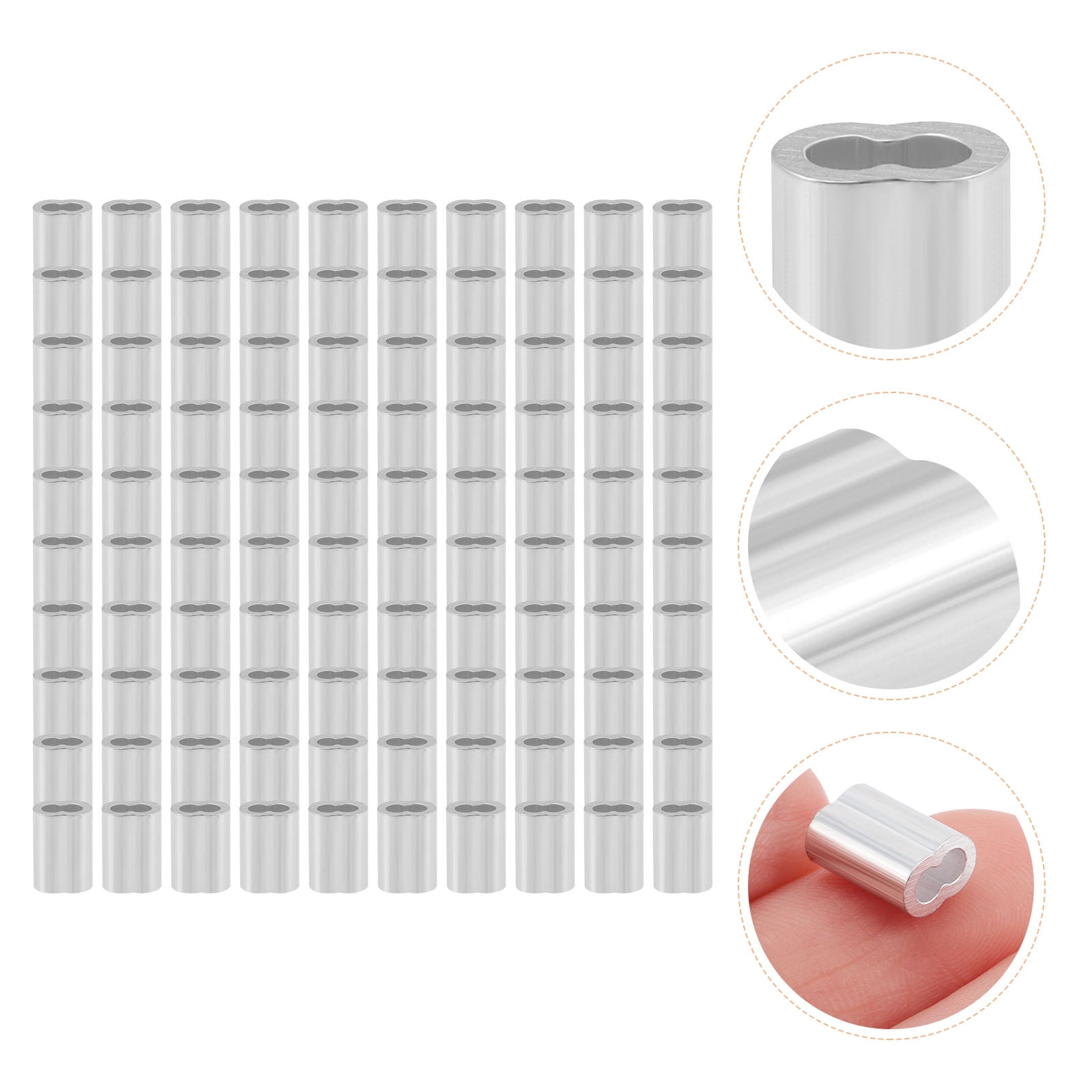 Masteelf Aluminum Crimp Loop Sleeve for Wire Rope Fittings Strong and ...