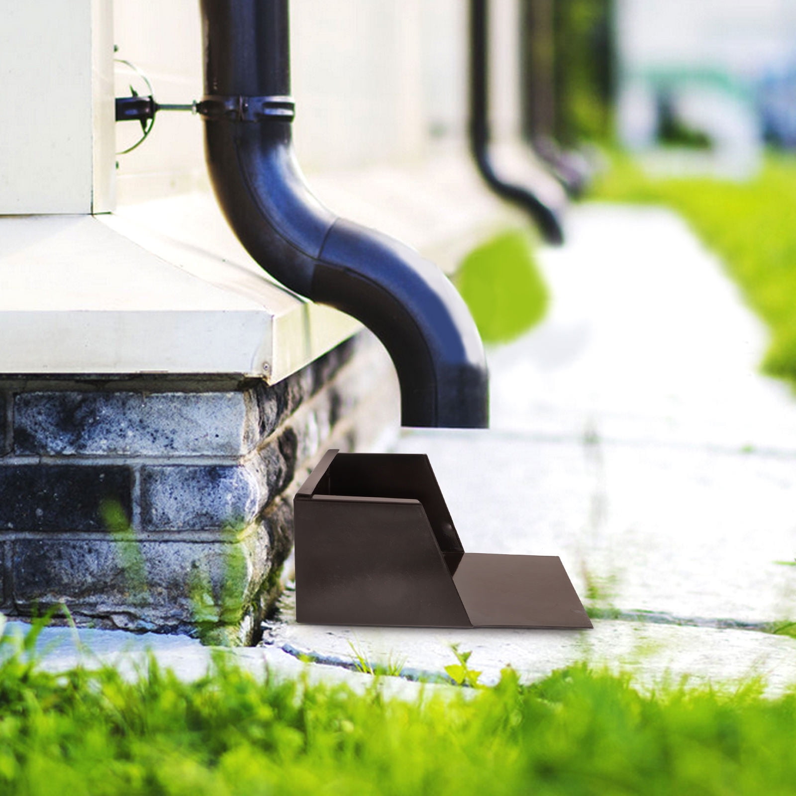 Masteelf Aluminum Gutter Splash Guard 1 Set Rainwater Tray Water ...