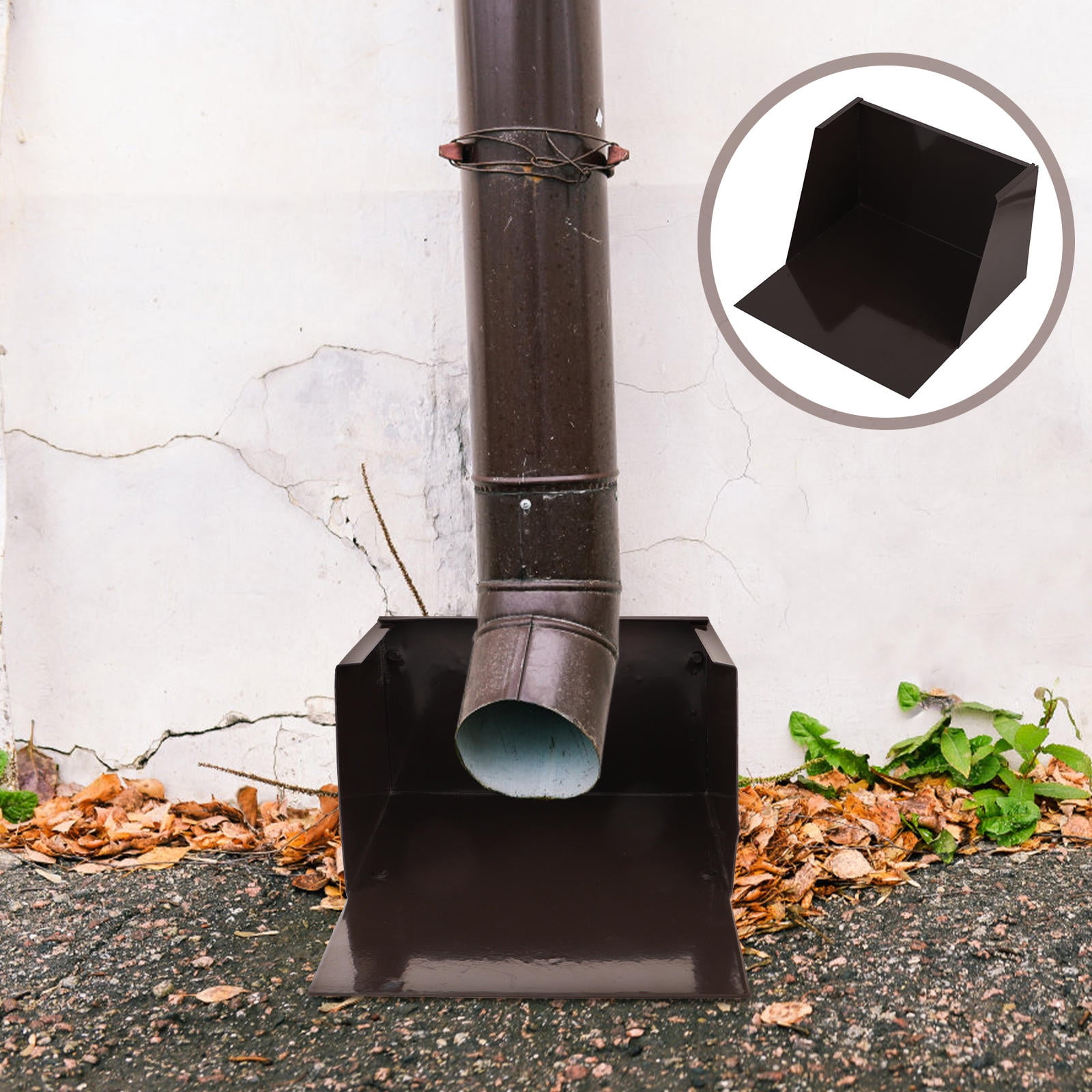 Masteelf Aluminum Rainwater Diverter Downspout Splash Block Decorative ...