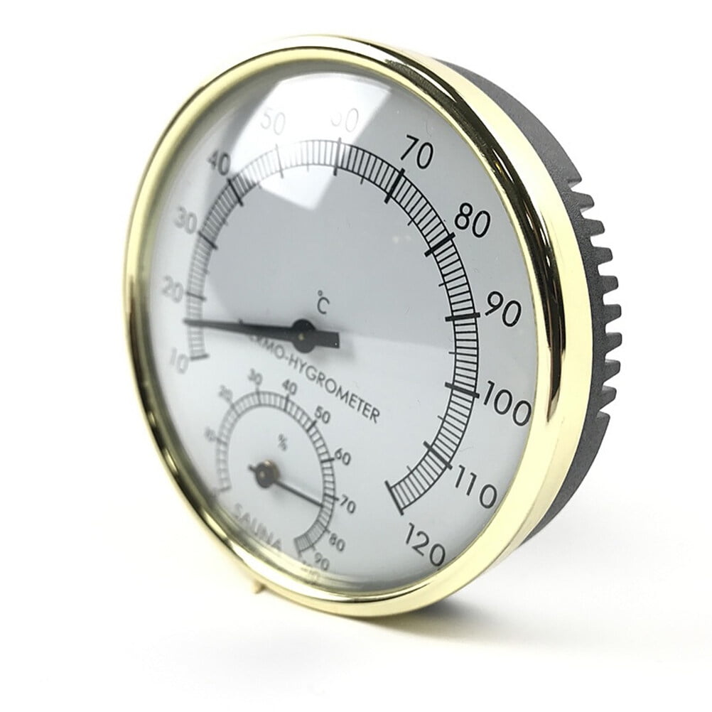 Masteelf Analog Humidity Temperature Meter Mini Hygrothermograph Golden ...
