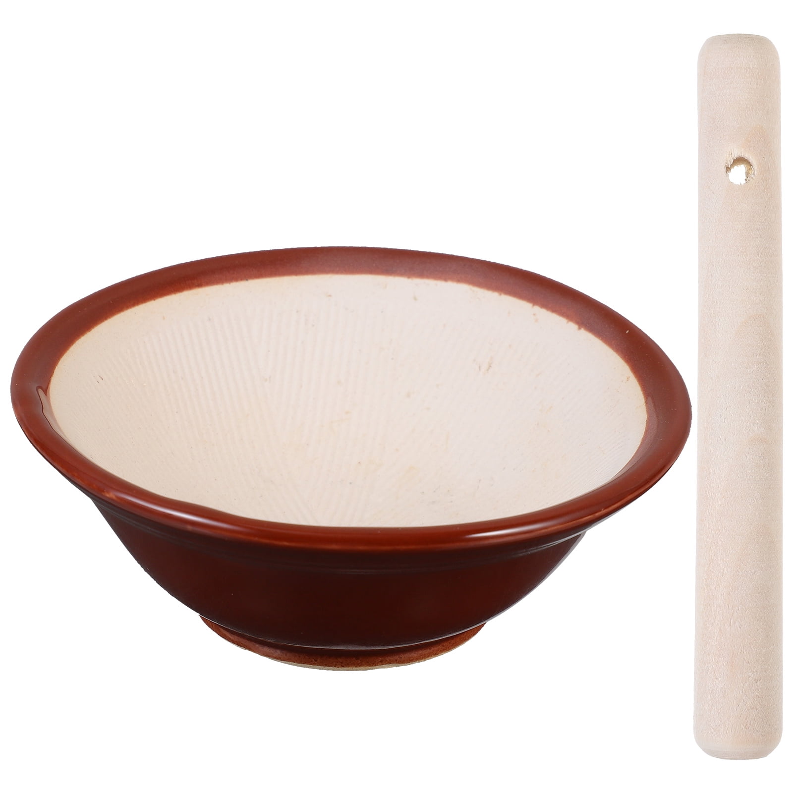 Masteelf And Pestle Set Ceramic Pressing Mashing Pot Manual Pounding ...
