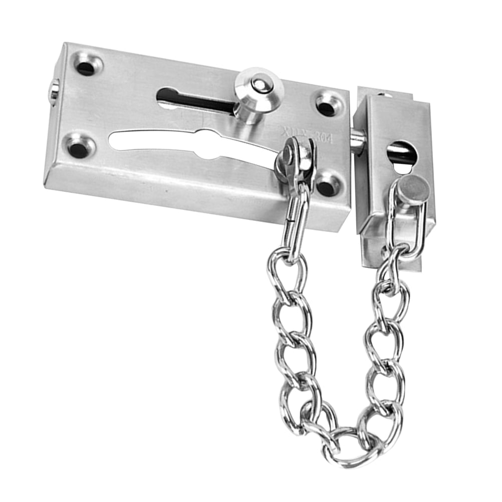Masteelf Anti Theft Door Lock Guard Security Chain Gate Outswing Silver ...