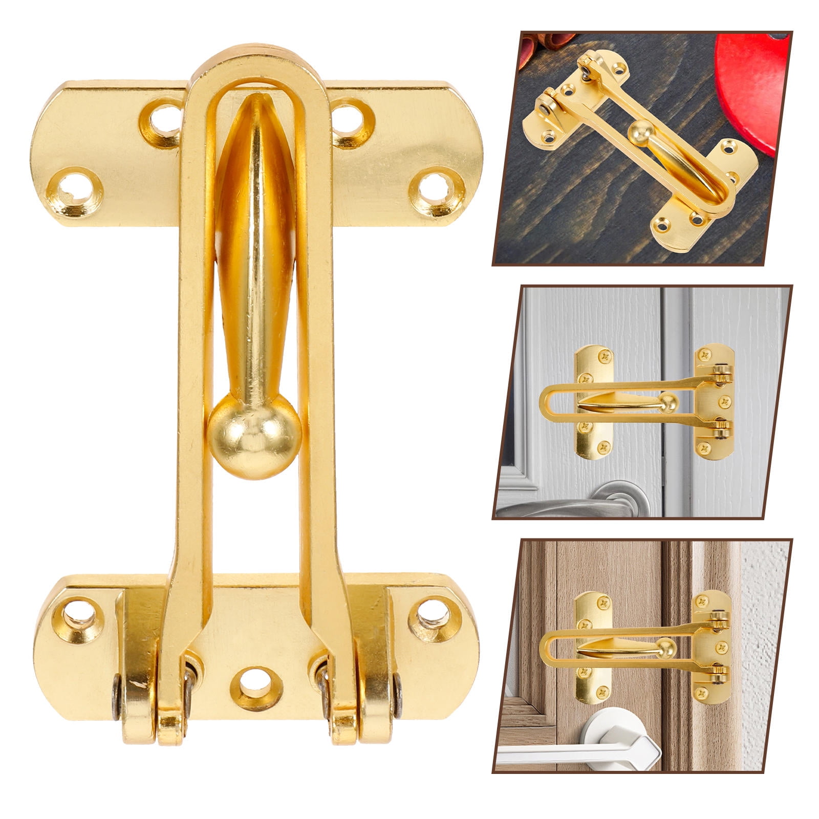 WRITWAA Durable Golden Door Security Lock with Reinforcement for Home ...