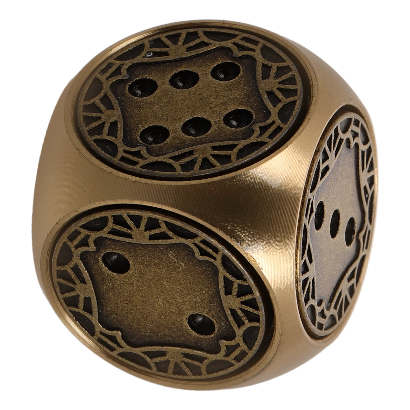 Masteelf Antique Brass Dice Set For Board Games Hand-Polished 6-Sided ...