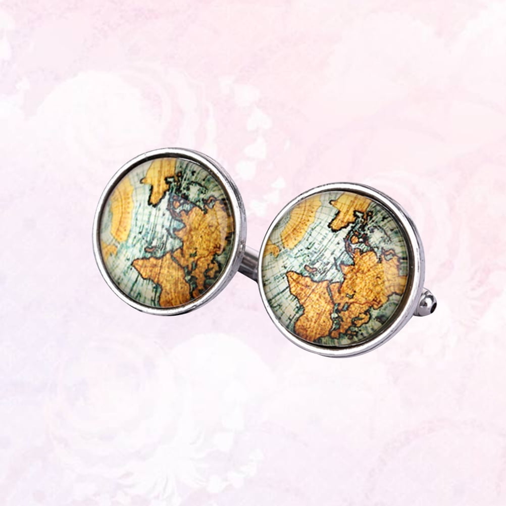 Masteelf Antique Map Cufflinks for Men with Alloy Material and Multi ...