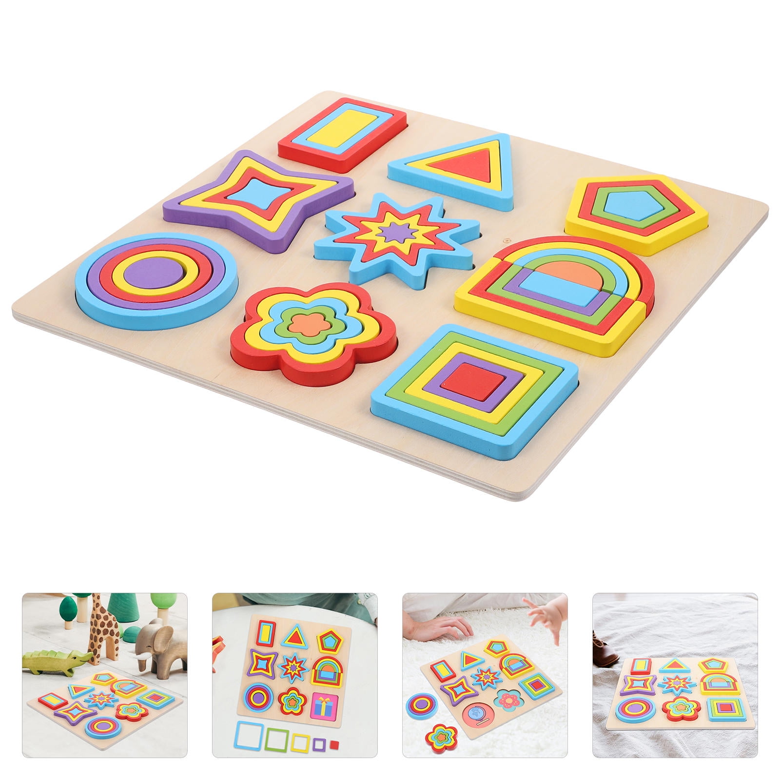 Masteelf Assorted Color Educational Toys for Playing Wood Grab Board 1 ...