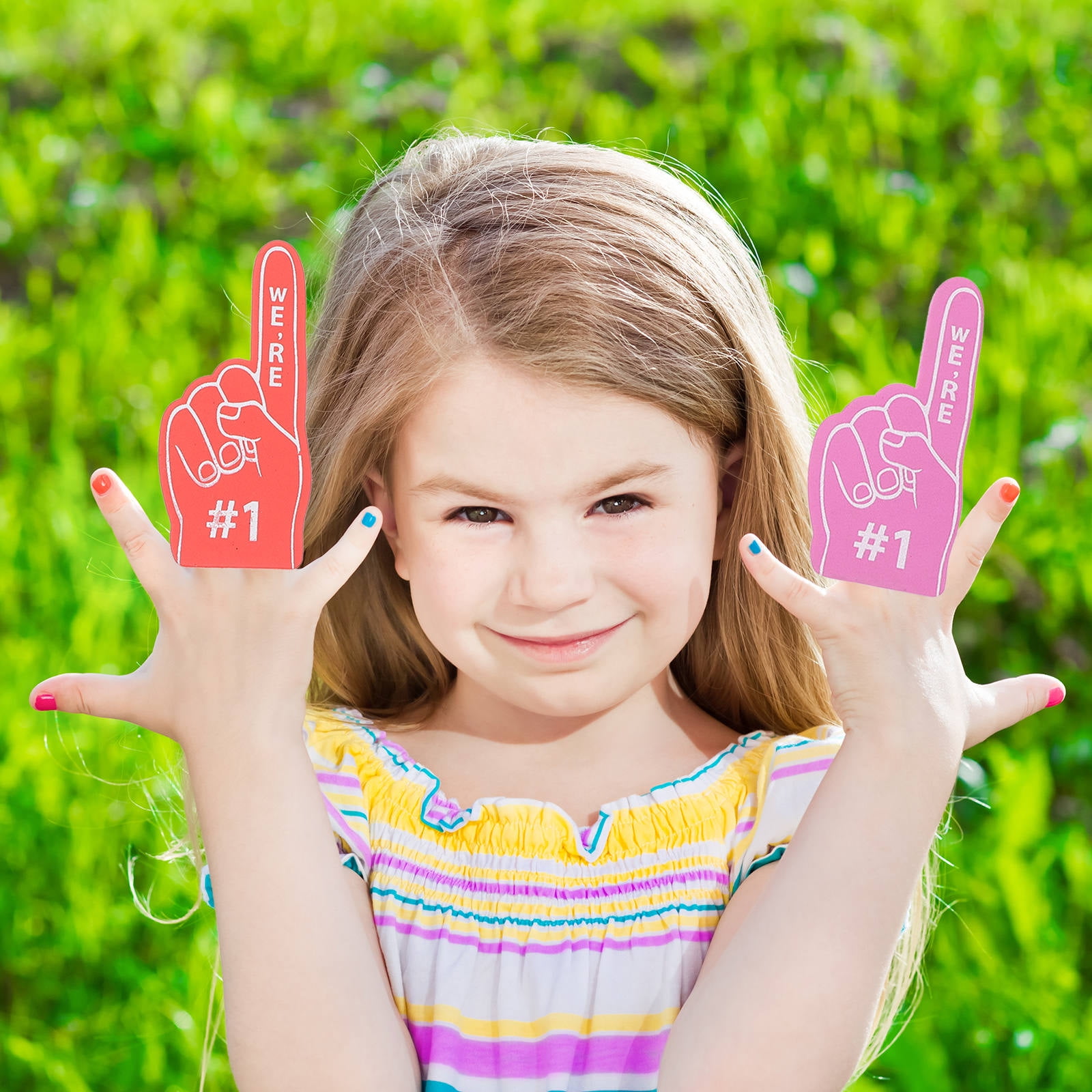 Masteelf Assorted Color Foam Hand Cheerleading Finger Props for Parties ...