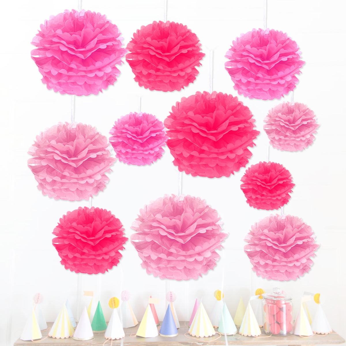 Masteelf Assorted Color Paper Flower Balls for Decor with Precut Sheets ...
