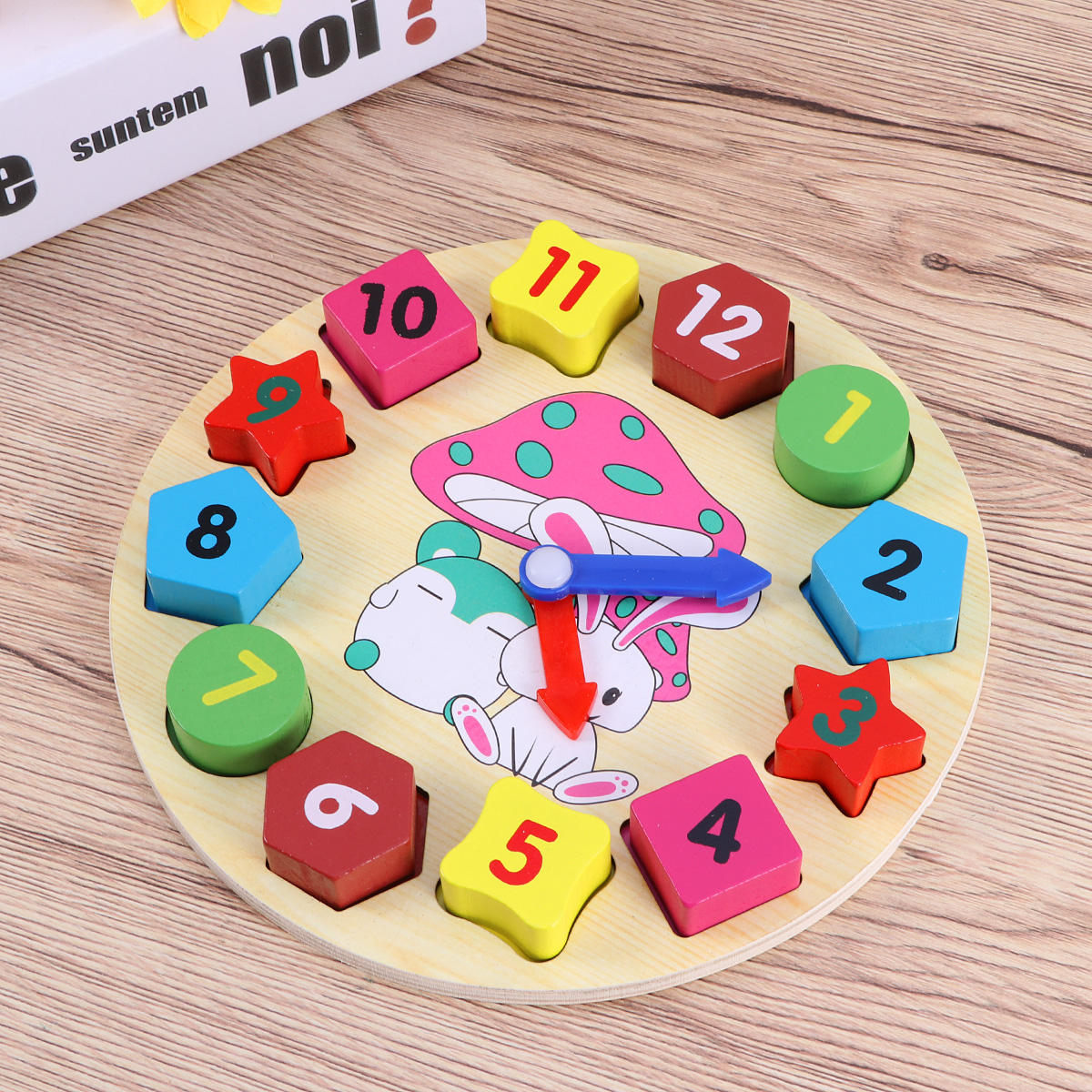 Masteelf Assorted Color Wooden Building Blocks Set for Kids Educational ...
