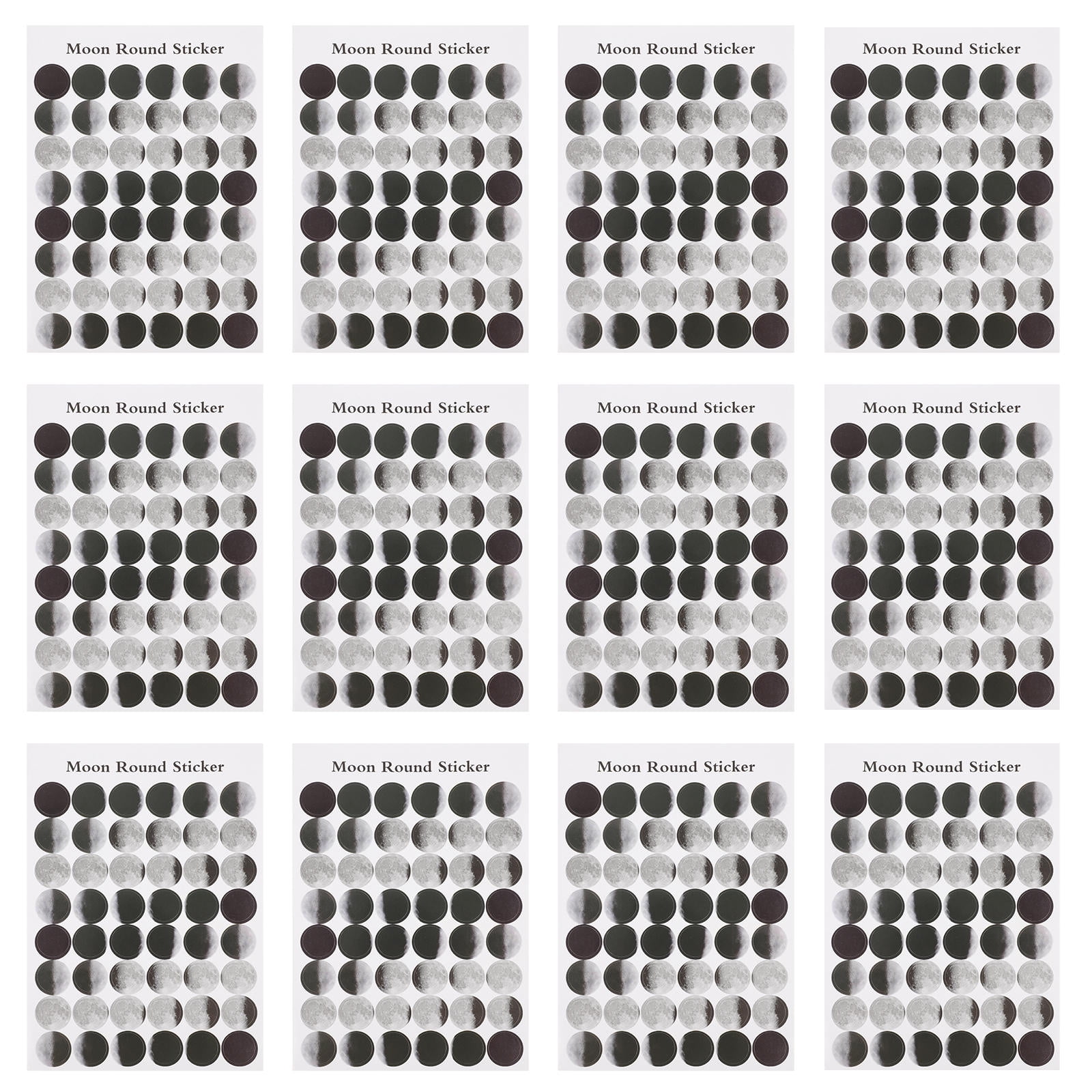 KALLORY Lunar Phase Stickers Scrapbook Stickers Assorted Color 50 ...