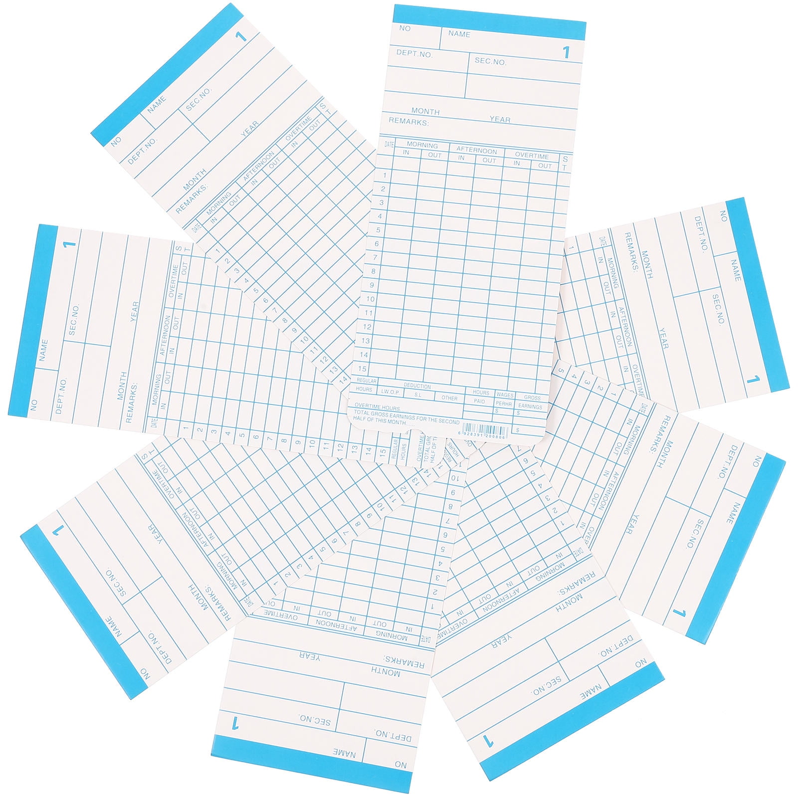 Masteelf Attendance Record Card Cards Daily for Employees - Walmart.com