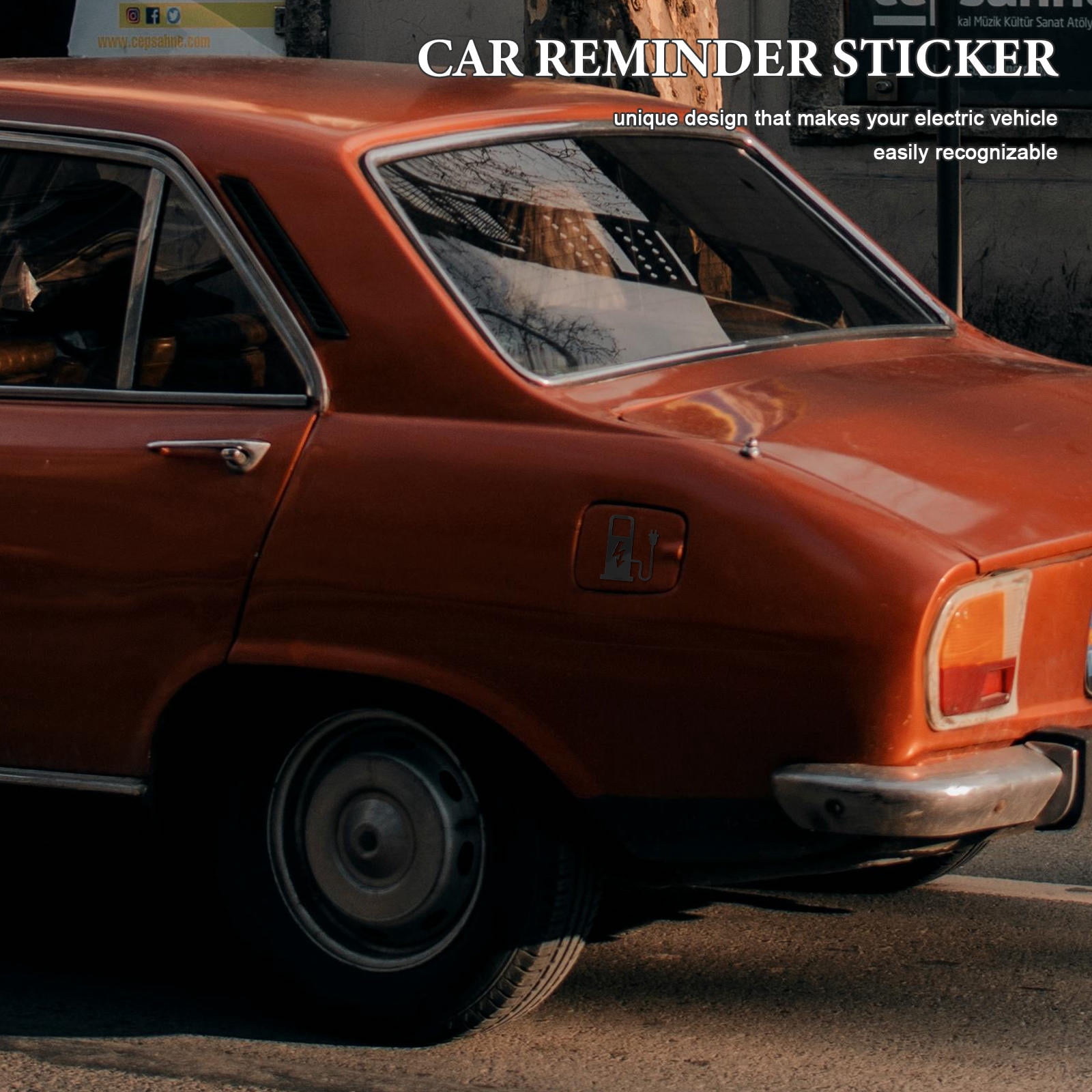 Masteelf Auto Charging Reminder Sticker Vehicle Decorative Sticker ...