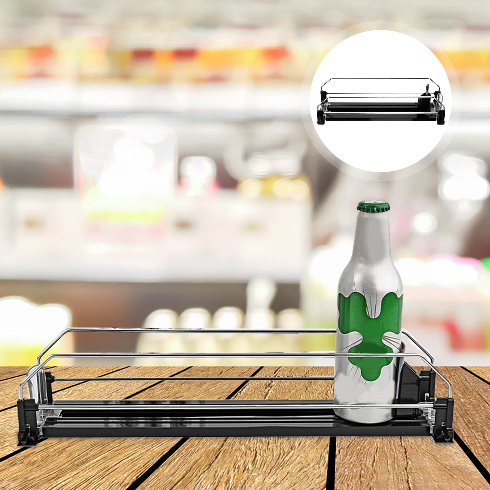 Masteelf Automatic Pusher Adjustable Can Organizer Bottle Drink ...