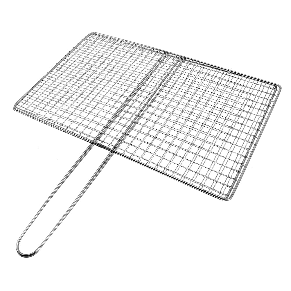 Masteelf BBQ Grill Rack with Handle fr Outdoor Grilling Basket Camping ...