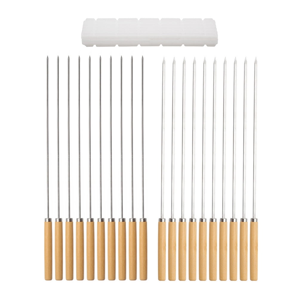 HONITANO BBQ Skewer Sticks Stainless Steel Assorted Color Camping 21Pcs ...
