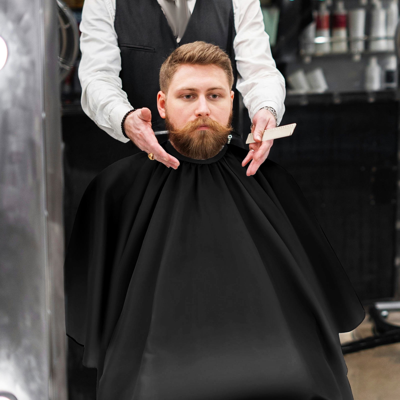 Masteelf Barber Apron Barbershop Accessories Beard Neck Hair Cape for ...