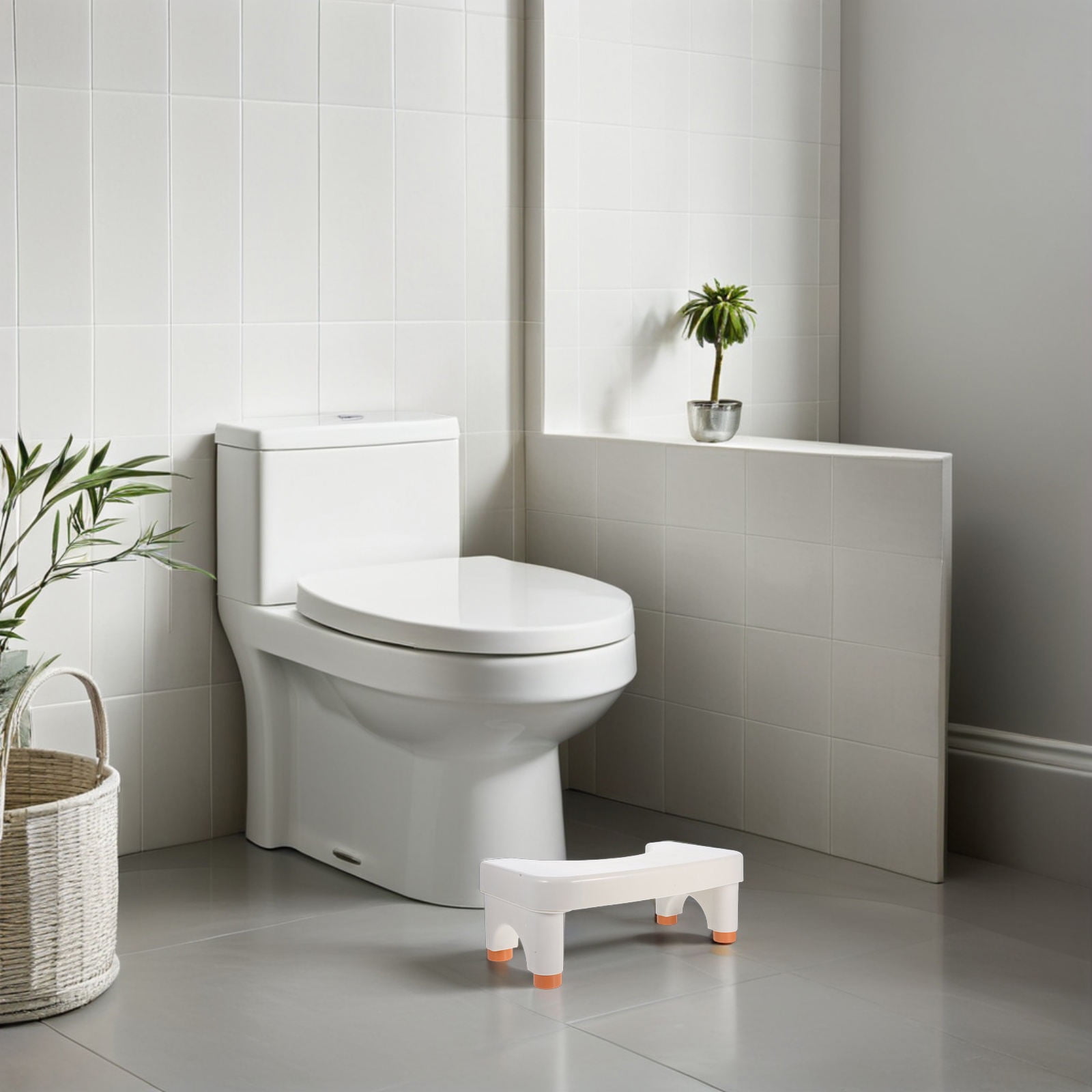 Masteelf Bathroom Stool Toilet Step Stool, Poop Bench Accessories For ...