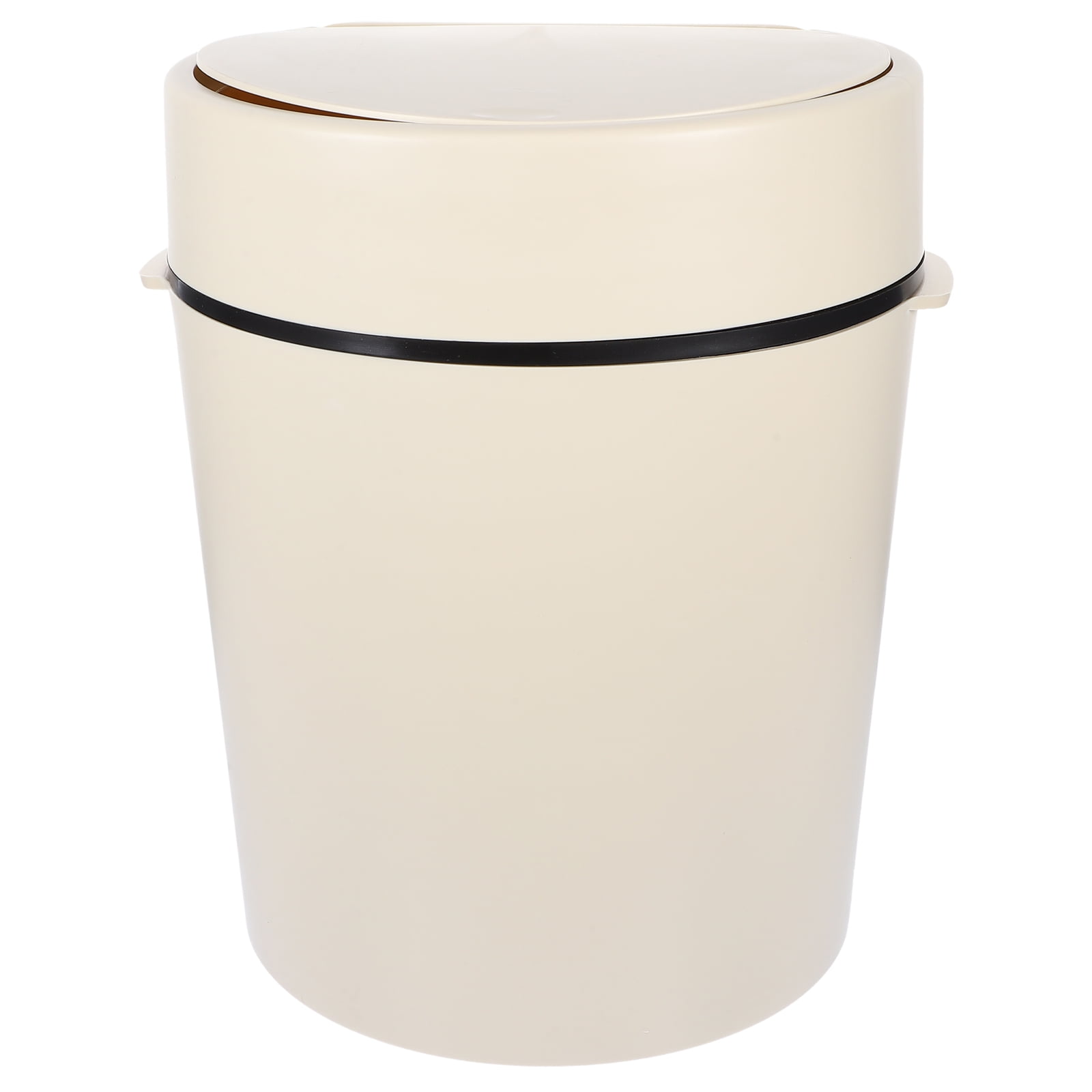 Masteelf Bathroom Trash Can with Lid Modern Design for Home Beige Color ...