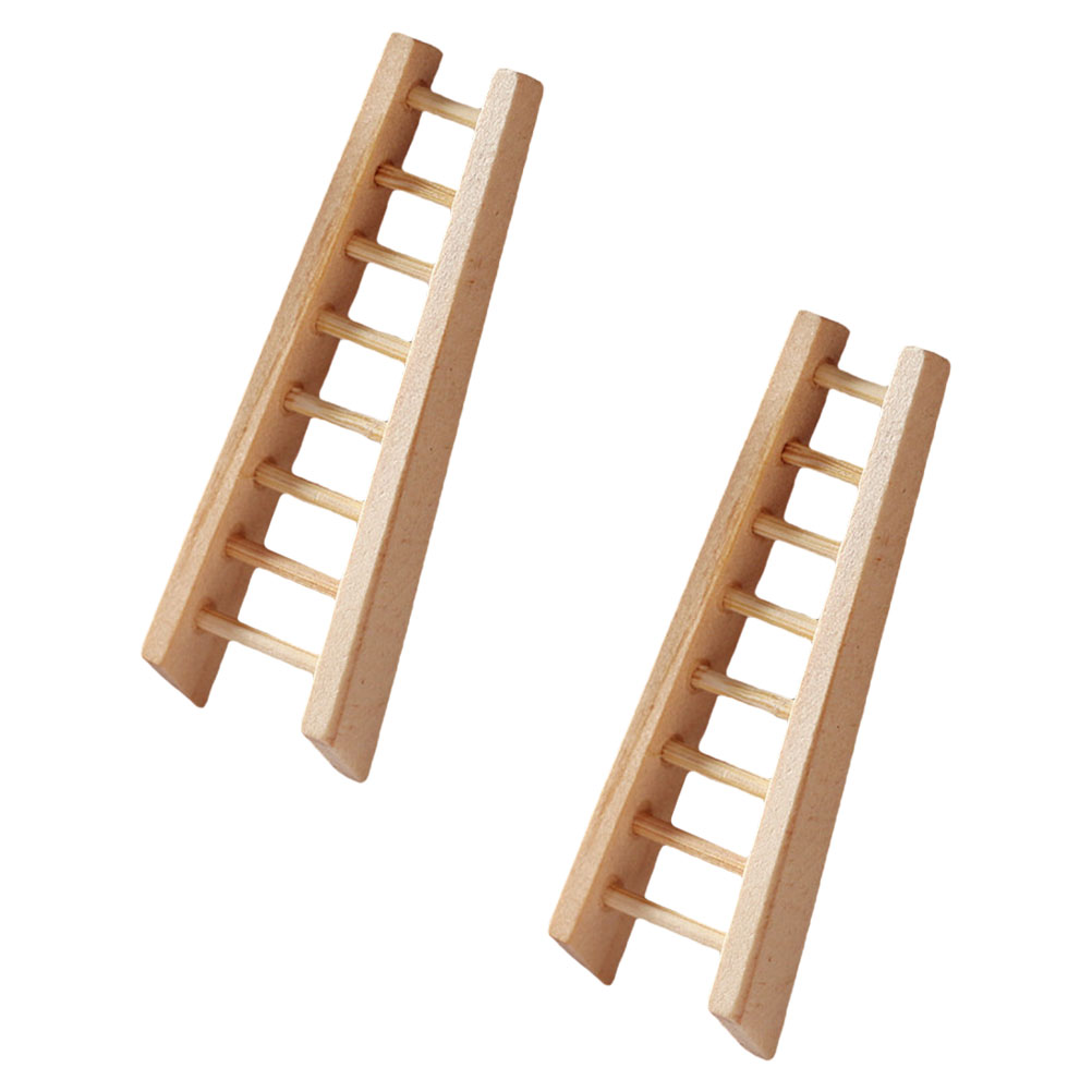 LOLIPPYY Mini Ladder Decor Chic Design Miniature Landscaping Photo Prop ...